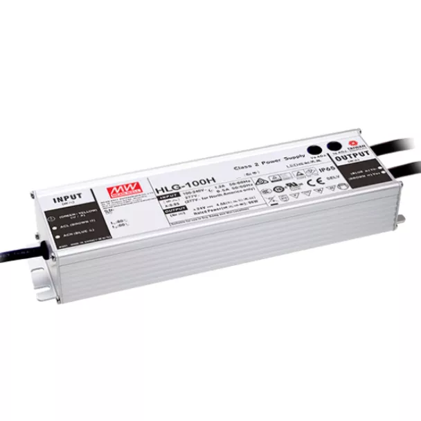 MEAN WELL HLG-100H-48AB LED Driver CV 96W 48V 2A ADJ+DIM IP65 - NO plug | Power Supplies Australia